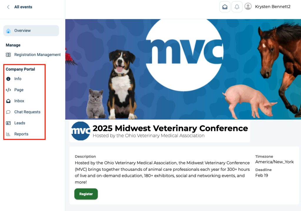 Midwest Veterinary Conference: Partners: Profile Setup